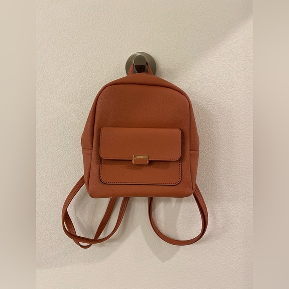 Bags | Salmon Pink Mini Strap Backpack | Poshmark
